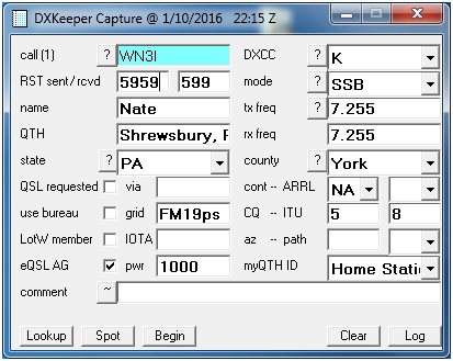NCS Logging Software